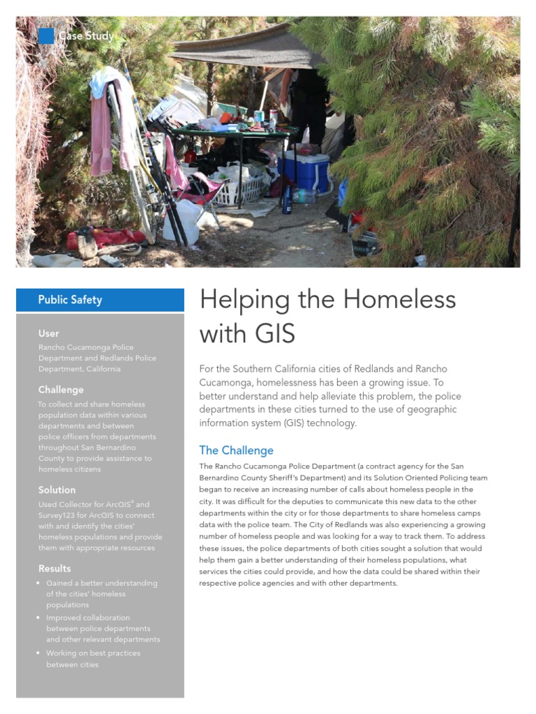 Helping The Homeless With Gis | PDF | Esri | Geographic Information System