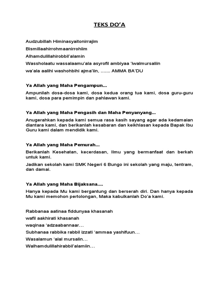 Teks Doa | PDF