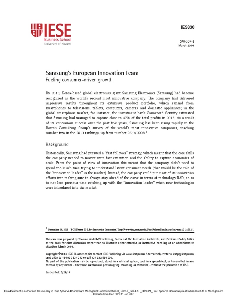 Samsung's European Innovation Team: Fueling Consumer-Driven Growth ...