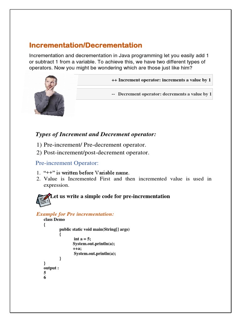 Incrementation/Decrementation: Types of Increment and Decrement ...