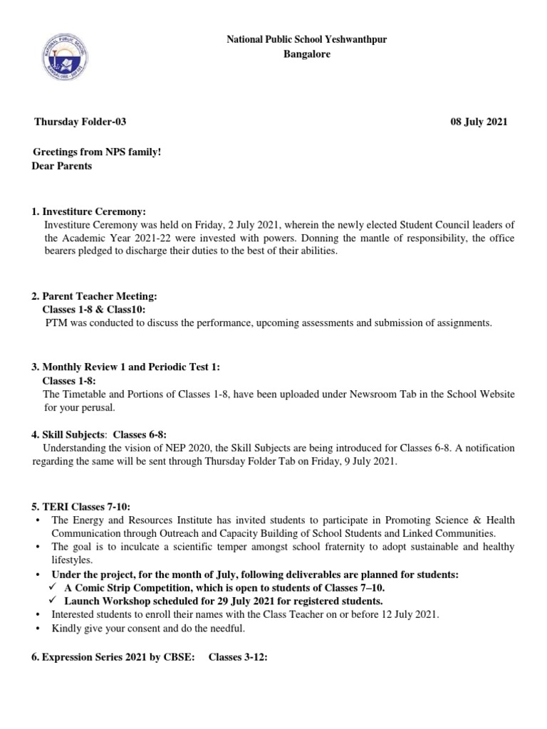 Thursday Folder 3a | PDF