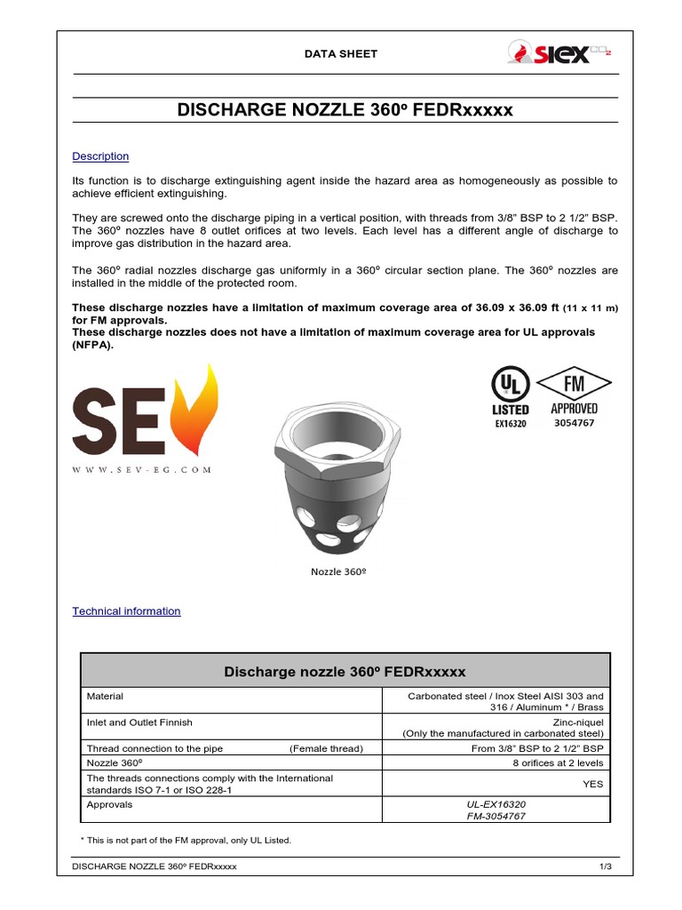360 Degree Discharge Nozzle: Technical Specifications and Construction ...