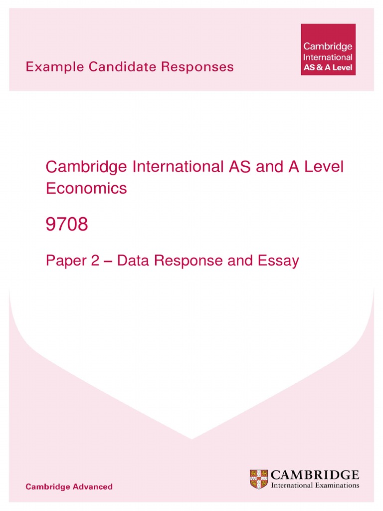 Cambridge International AS and A Level Economics: Paper 2 - Data ...