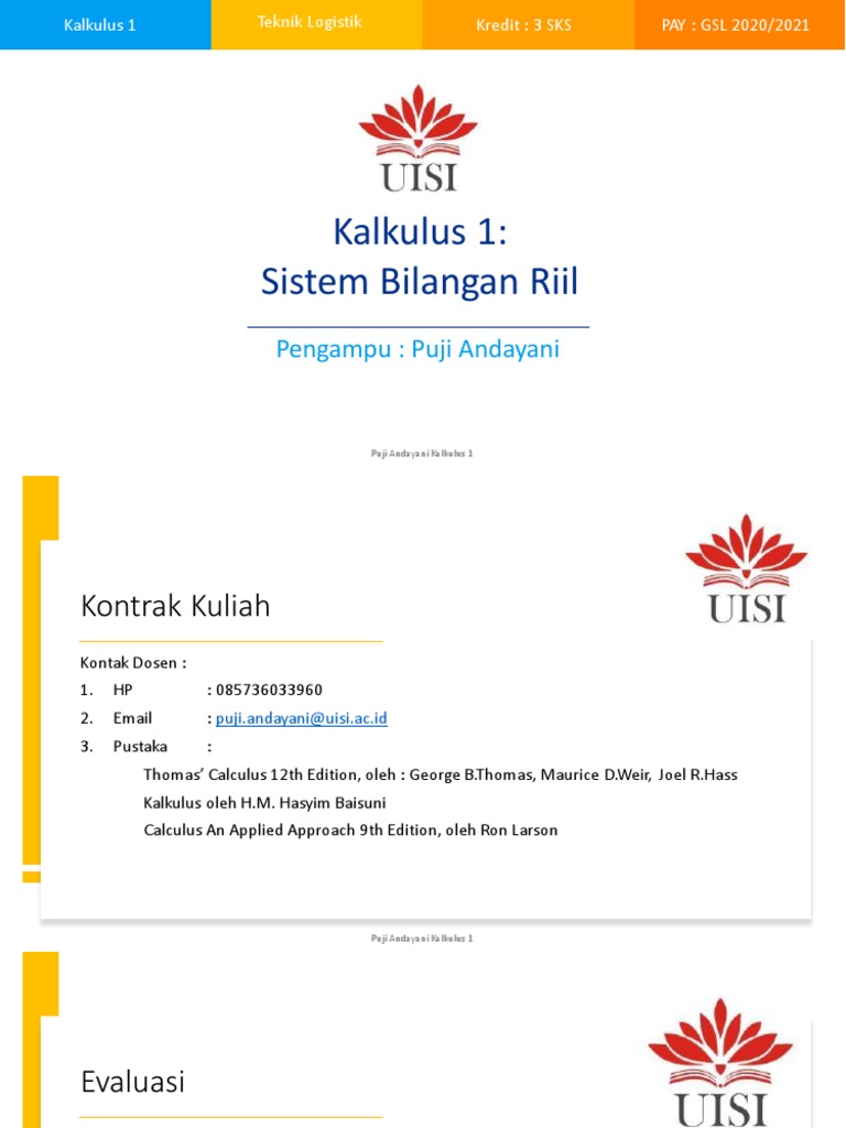 W1 Sistem Bilangan Riil 1 | PDF