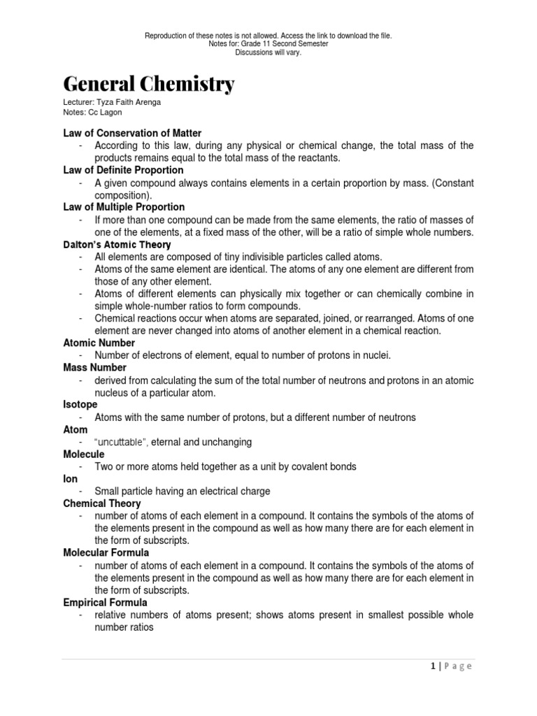 STEM 3 (Chem) Definition of Terms | PDF | Atoms | Chemical Compounds