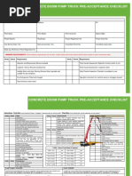 JAPL-F-HE-007-Concrete Pump Checklist | PDF | Truck | Pump