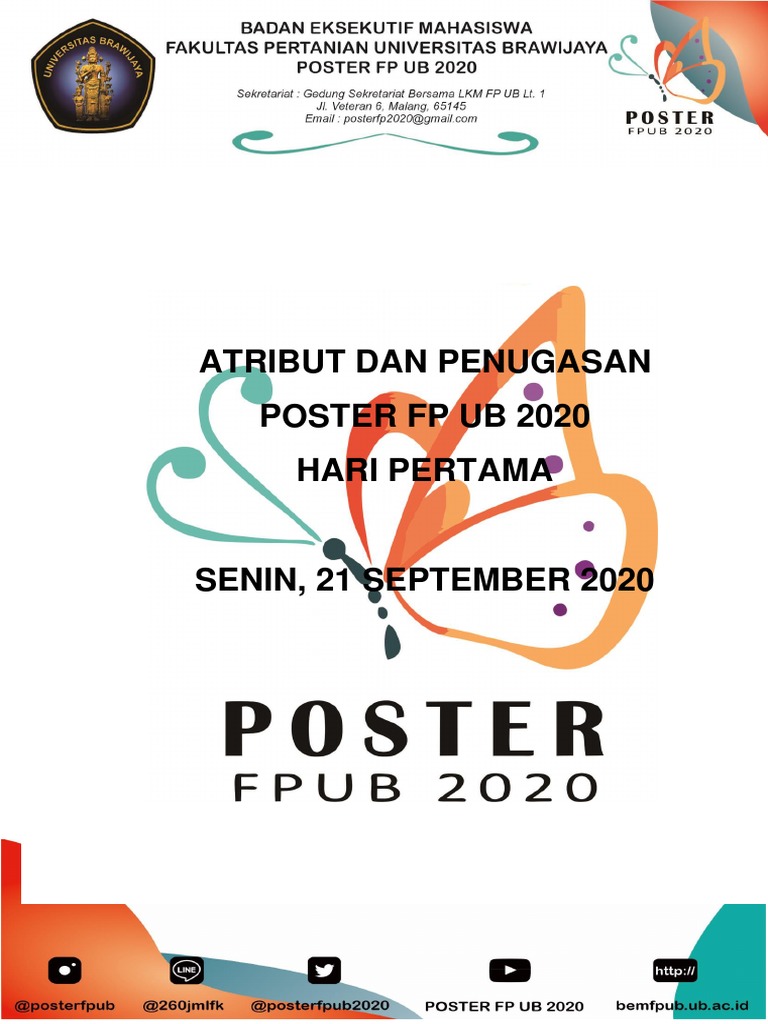 Atribut Dan Penugasan Poster FP Ub 2020 Hari Pertama | PDF