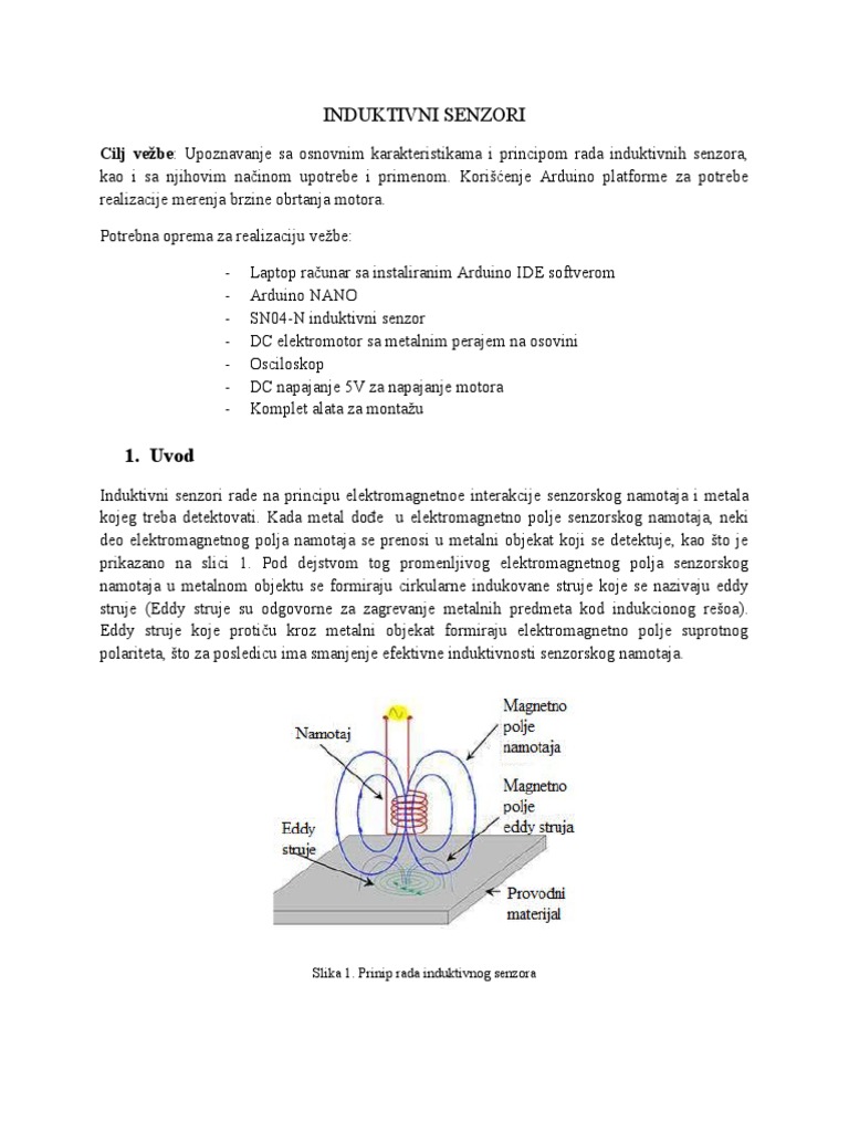 INDUKTIVNI SENZORI - Vezba | PDF