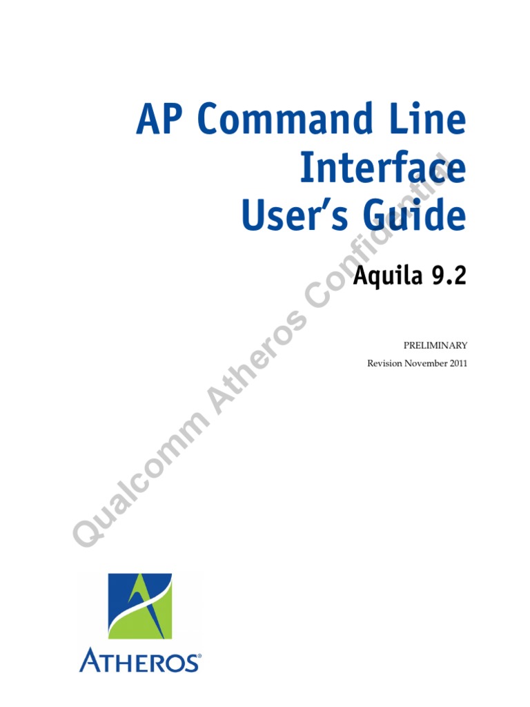 AP Command Line Interface User's Guide: Confidential | PDF | Device ...
