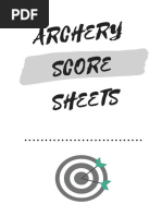 Archery Score Sheet | PDF | Home & Garden