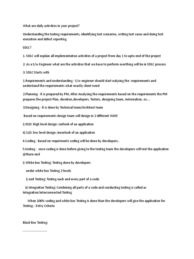 Manual Testing Notes | PDF | Software Testing | Engineering Manual Testing Notes | PDF | Software Testing | Engineering