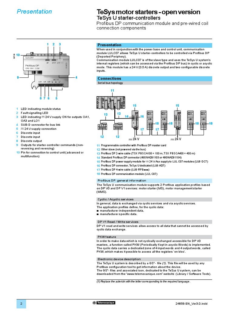 Tesys Motor Starters - Open Version: Presentation | PDF | Input/Output ...