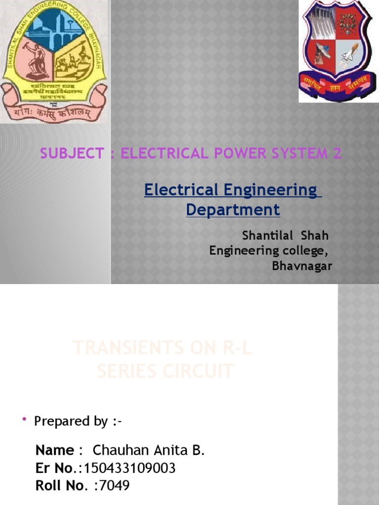 Electrical Engineering Department: Subject: Electrical Power System 2 ...