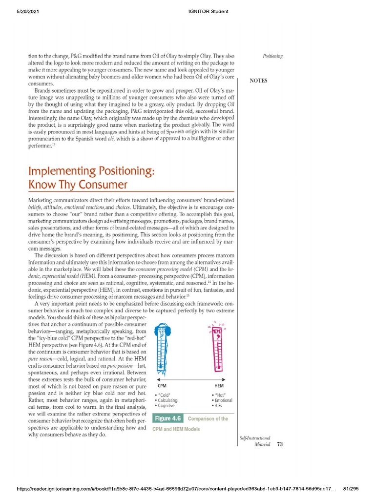 Implementing Positioning: Know Thy Consumer | PDF | Brand | Behavior