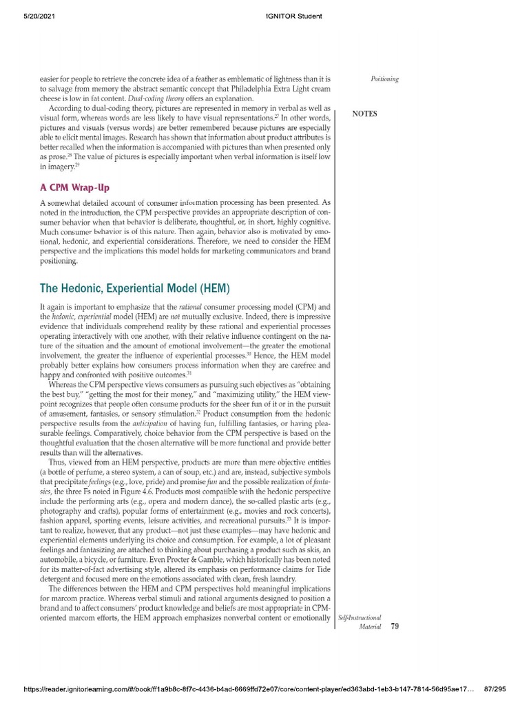 The Hedonic, Experiential Model (HEM) : A CPM Wrap-Up | Download Free ...