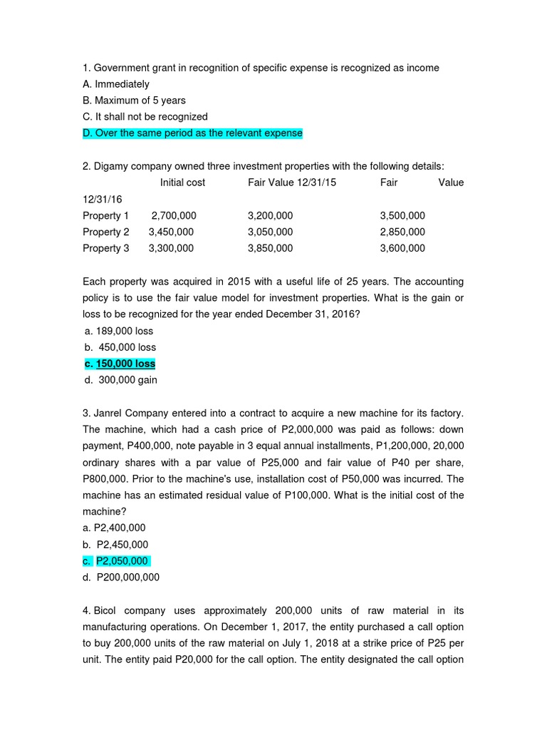 Accounting Sample Problems | PDF | Depreciation | Interest