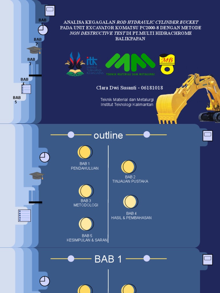 Analisa Kegagalan Rod Hydraulic Cylinder Bucket PC2000-8 di PT. Multi ...