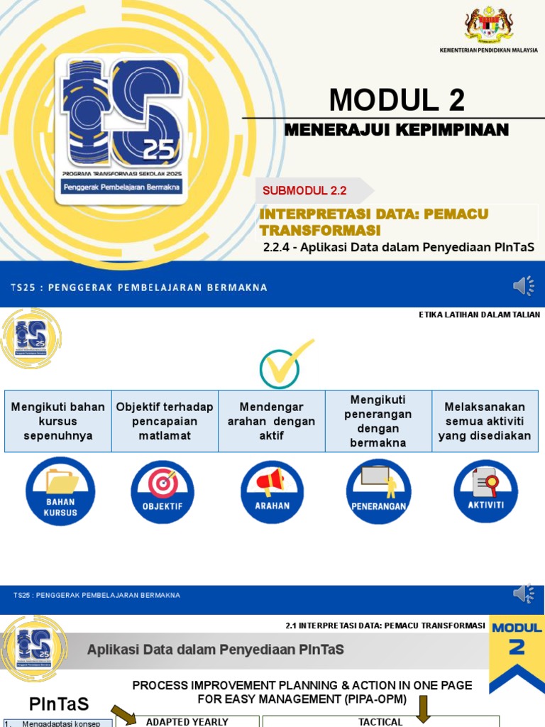SM2.2.4-Aplikasi Data Dalam Penyediaan PInTaS | PDF