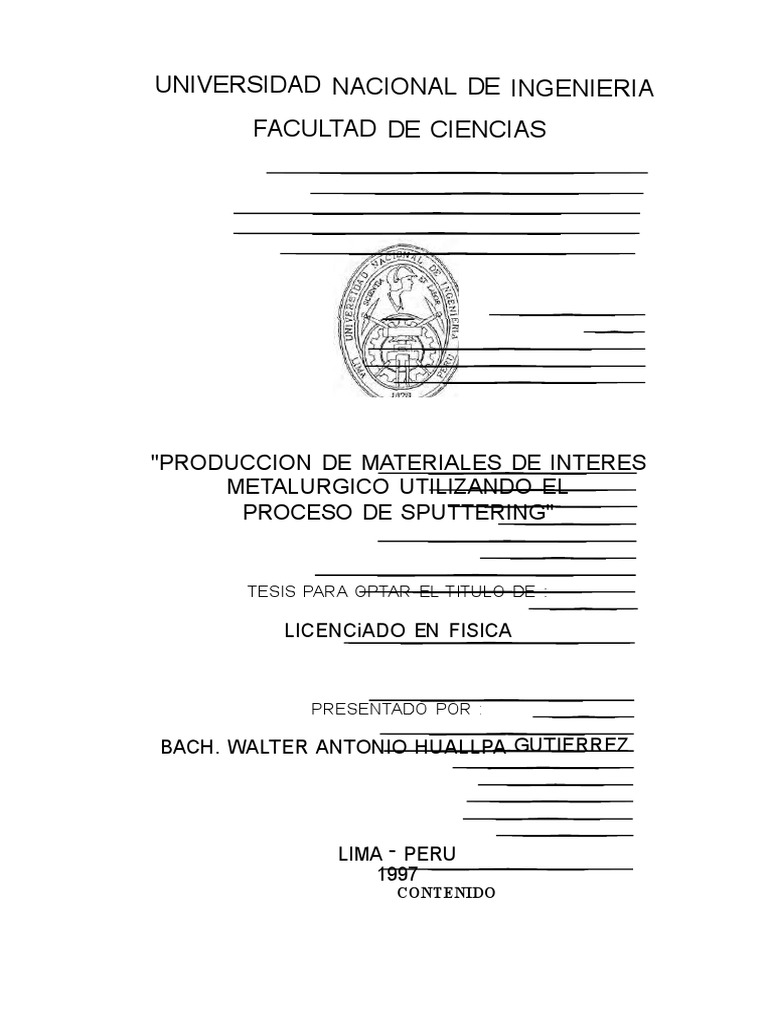 Proceso SPUTTERING | PDF | Sputtering | Titanio