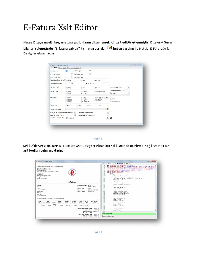 Netsis E-Fatura - XSLT - Editor | PDF