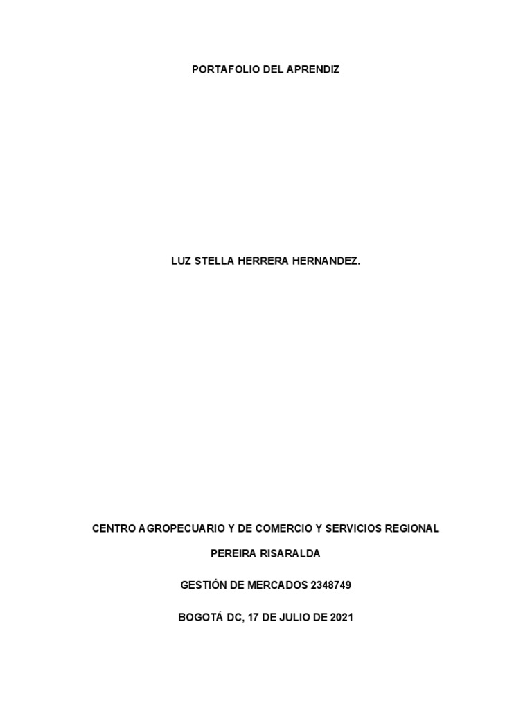 Portafolio Del Aprendiz | PDF