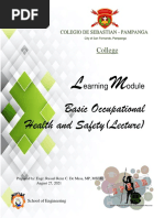 Module 1 - Osh and Bosh Framework | PDF | Occupational Safety And ...