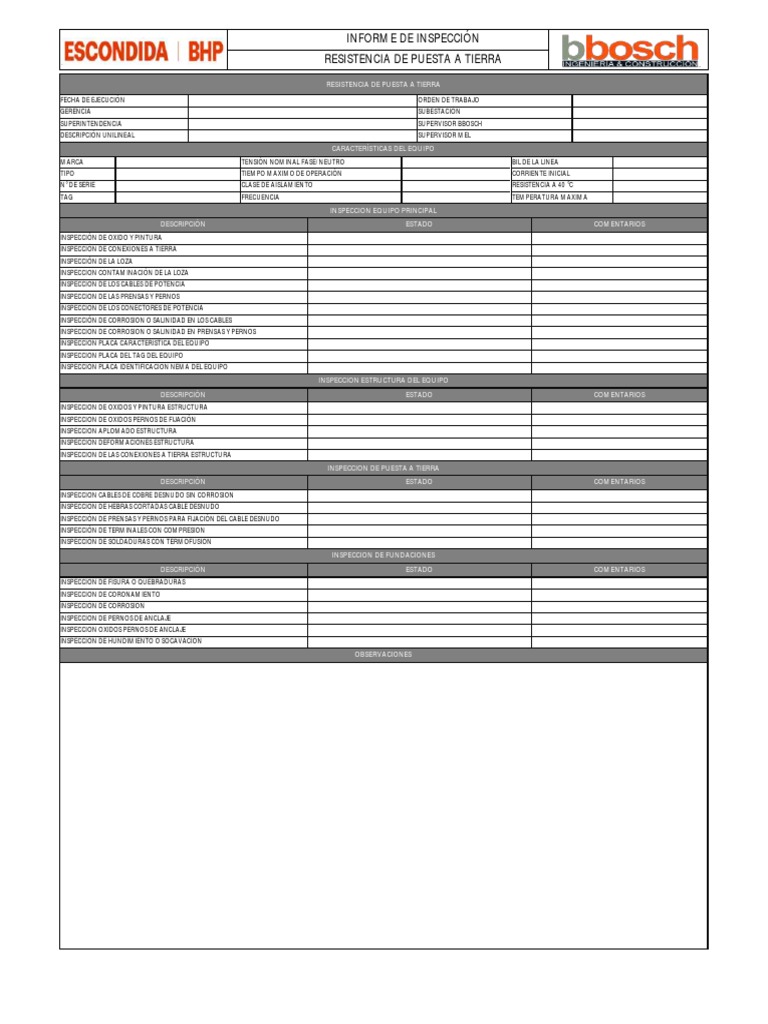 Informe Inspección Visual RPT XX | PDF | Componentes eléctricos ...