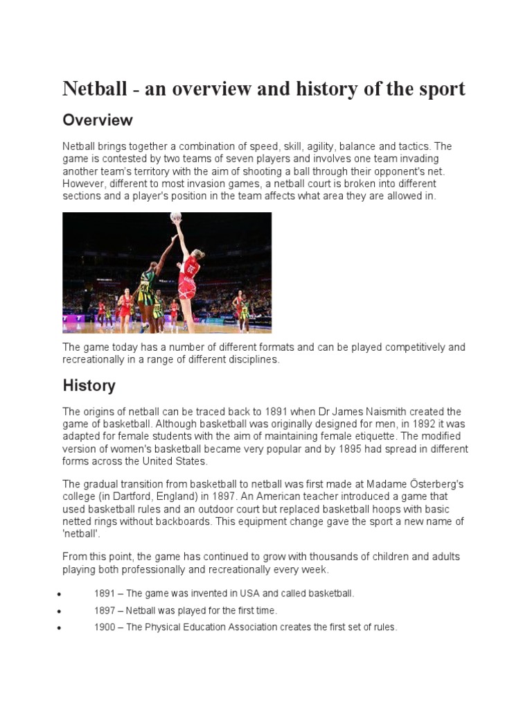 Netball Complet Note | PDF | Sport Variants | Ball Games