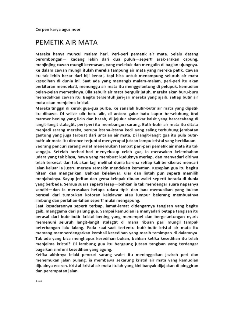 Cerpen Karya Agus Noor | PDF