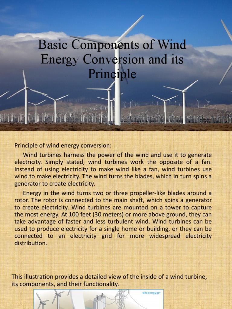 Basic Components and Principle of Wind Energy Conversion | PDF | Wind ...