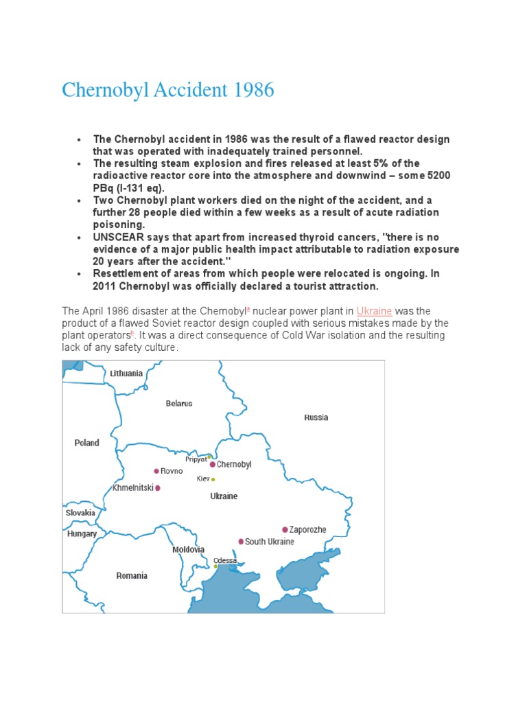 Chernobyl Accident 1986 | PDF | Chernobyl Disaster | Nuclear Reactor