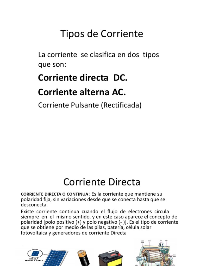 Tipos De Corriente Eléctrica. Características Y Usos — Arkiplus – JSEFUE
