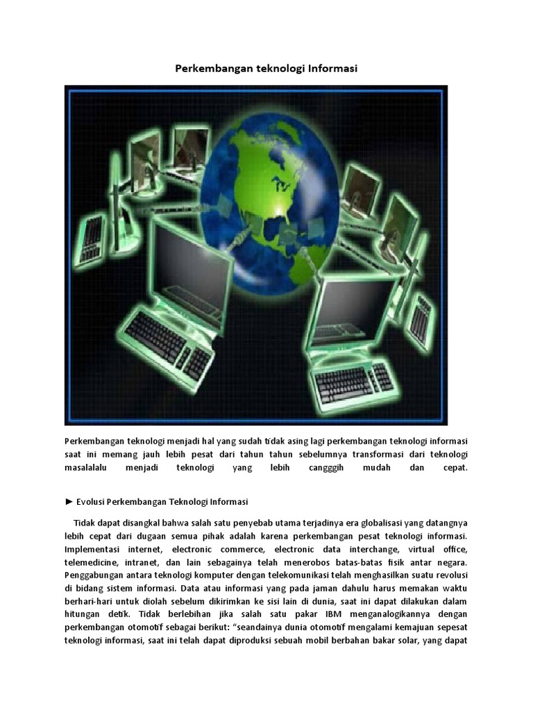 Perkembangan Teknologi Informasi | PDF
