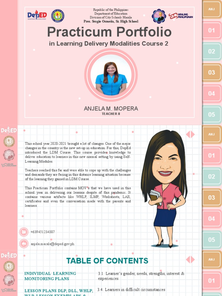 LDM - Practicum Portfolio (A) | PDF | Learning | Lesson Plan LDM - Practicum Portfolio (A) | PDF | Learning | Lesson Plan