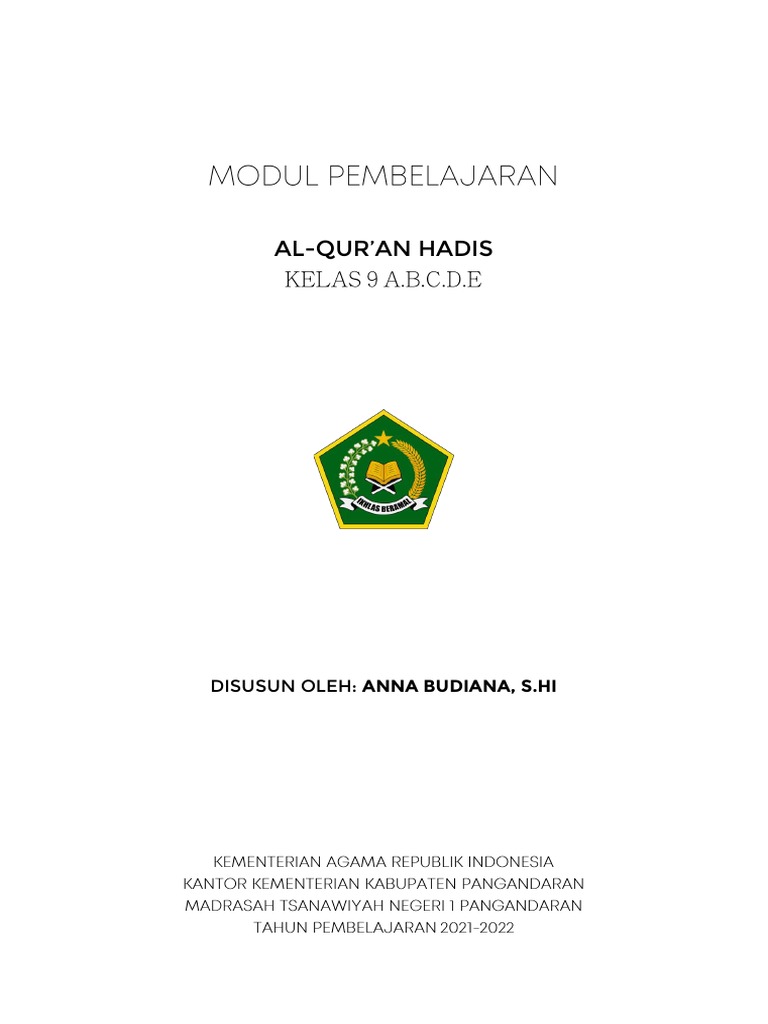 MODUL QURDIS IX Sem 1 - Pertemuan 1 | PDF