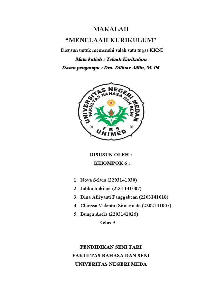 Menelaah Kurikulum | PDF | Karier & Perkembangan | Seni