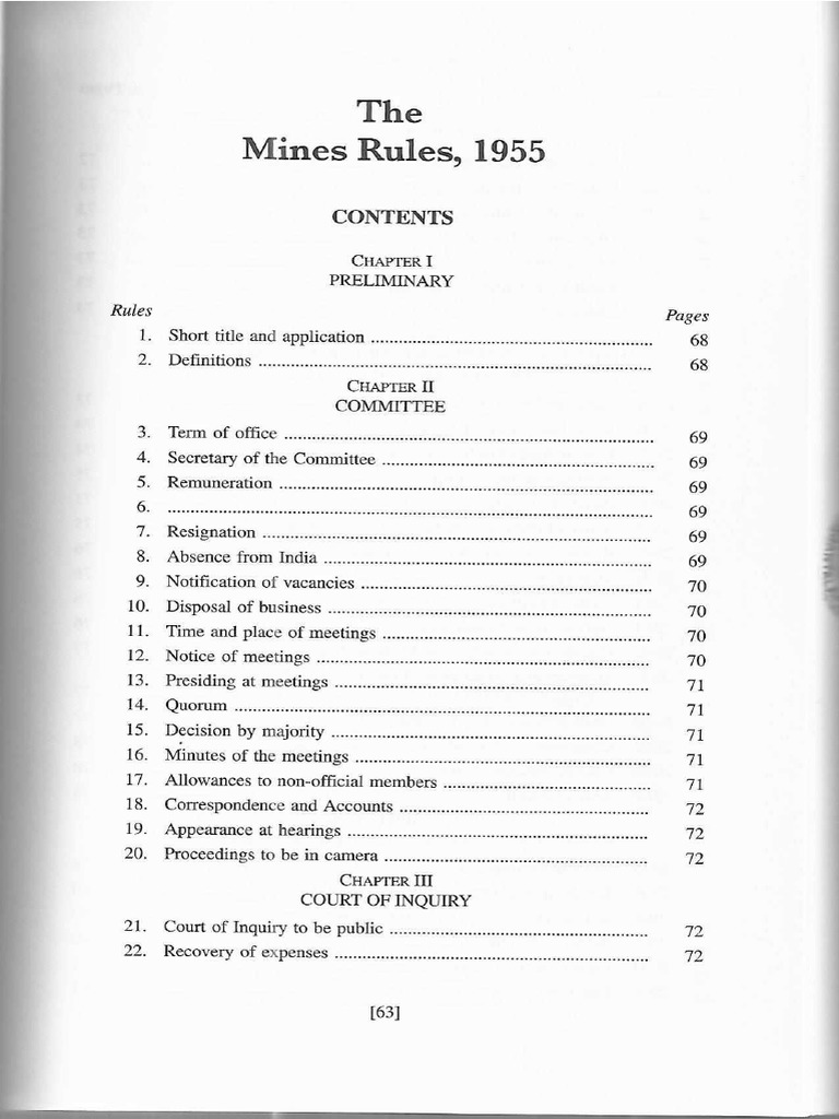 Mines Rules, 1955 | PDF