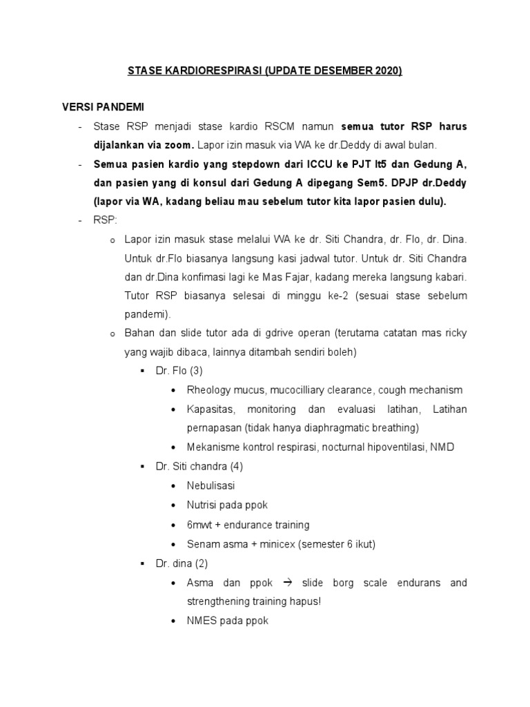 Operan Khusus Kardio | PDF