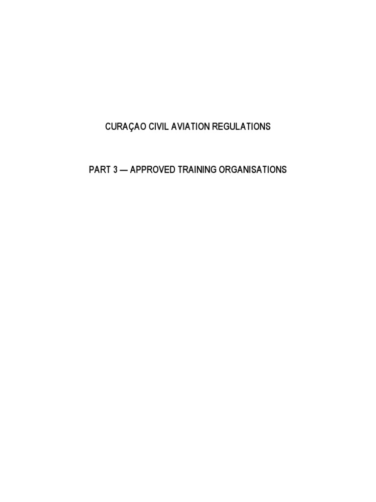 Part 3 - Approved Training Organisations | PDF | Flight Instructor ...