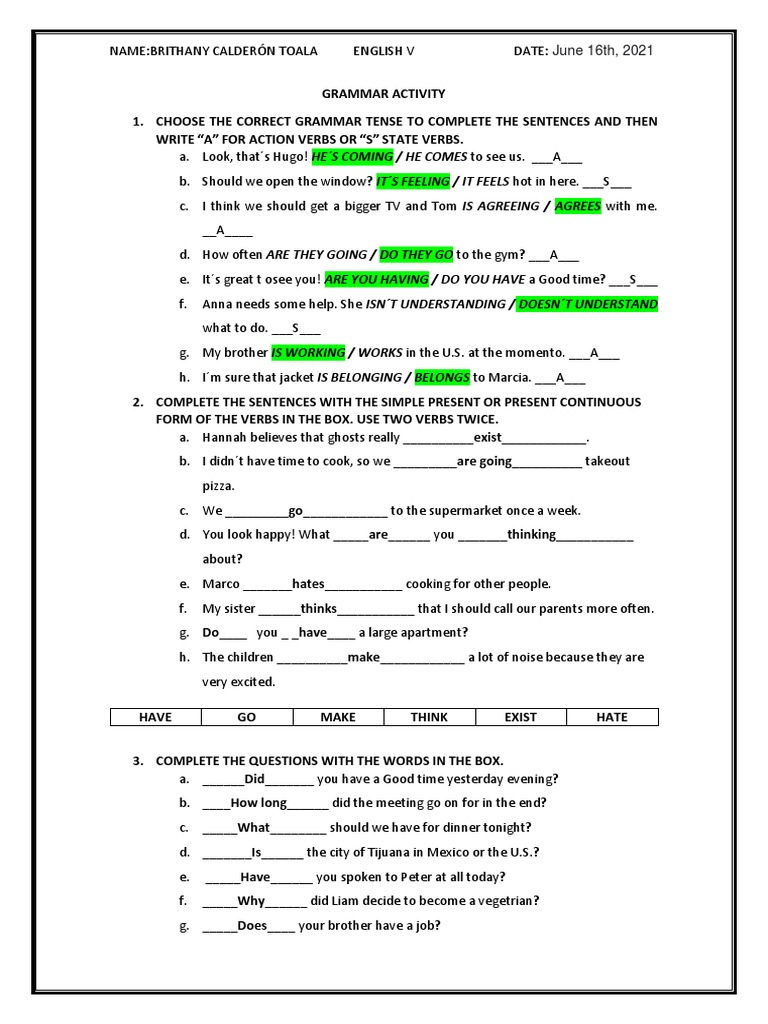 Grammar Building Activity 1 | PDF | Linguistic Morphology | Syntax