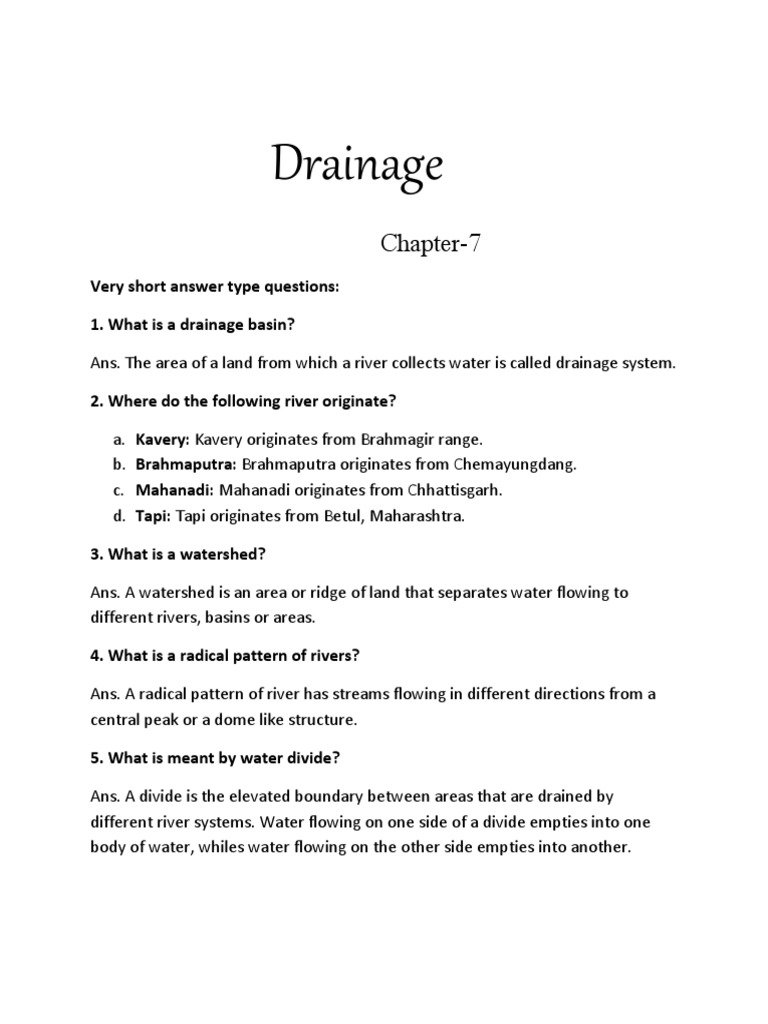 Lesson 7 Drainage | PDF | Drainage Basin | River
