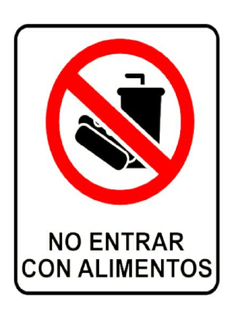 Prohibido Entrar Con Alimentos | PDF