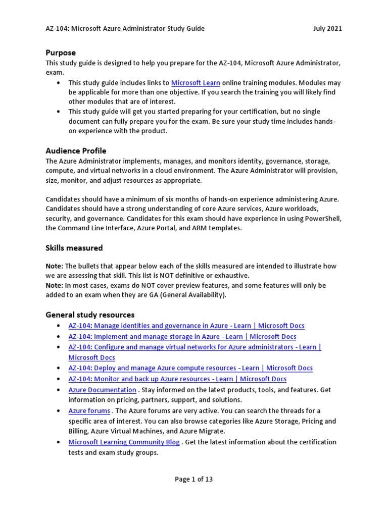 AZ 104T00A ENU StudyGuide | PDF | Microsoft Azure | Domain Name System