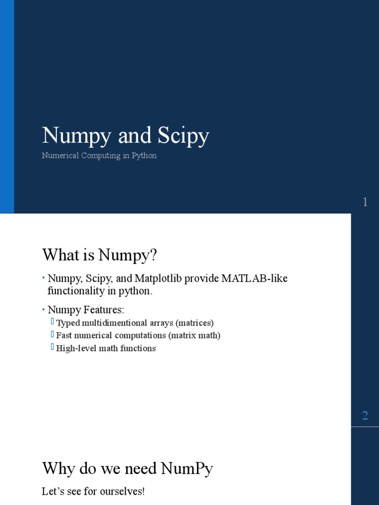 Lec08 Numpy | PDF | Computing | Computer Science