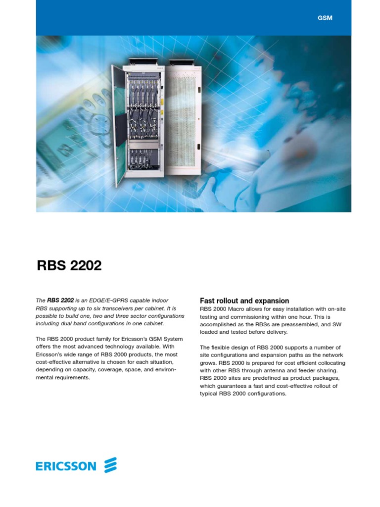 Ericsson RBS2202 | PDF | General Packet Radio Service | Telecommunications