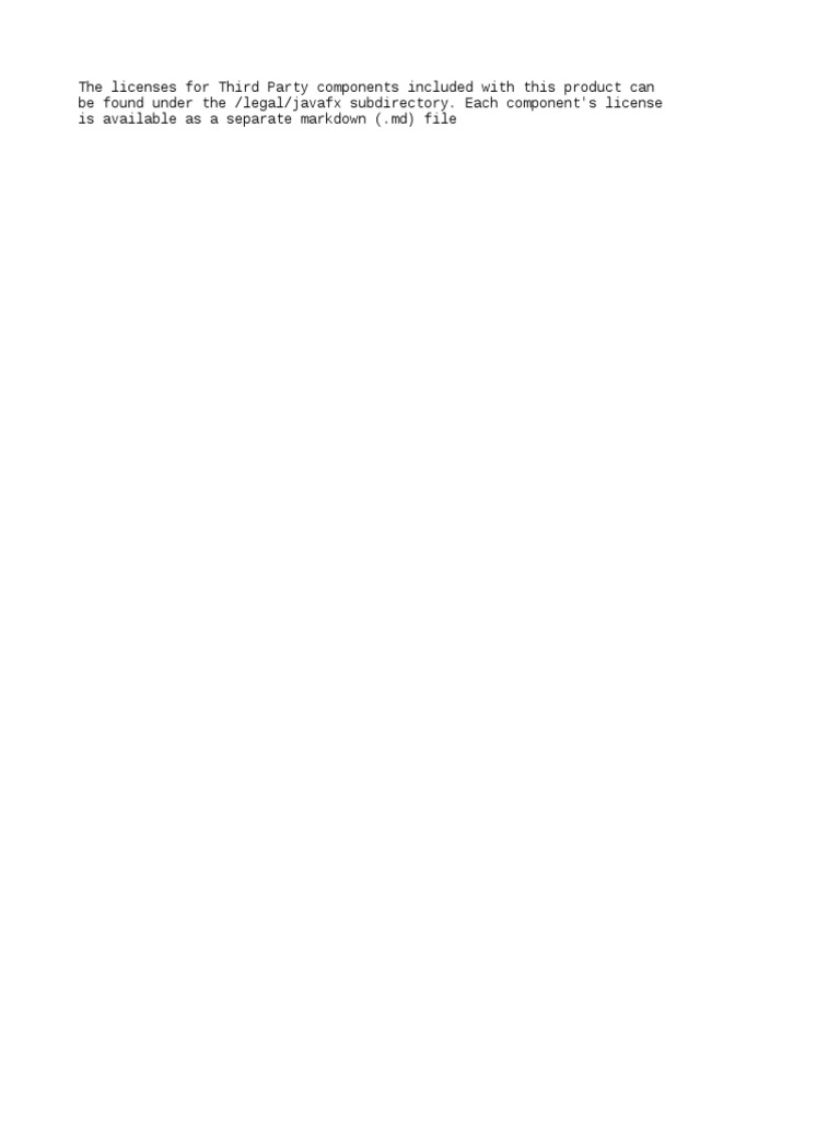 Thirdpartylicensereadme Javafx | PDF