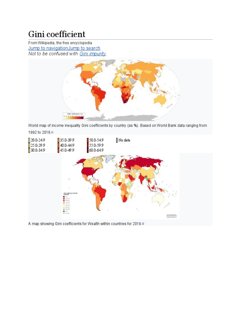 Gini Coefficient: Jump To Navigation Jump To Search | PDF | Gini ...