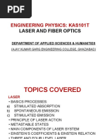 Advanced Engineering Physics - UNIT 5-Handouts | PDF | Laser | Optical Fiber