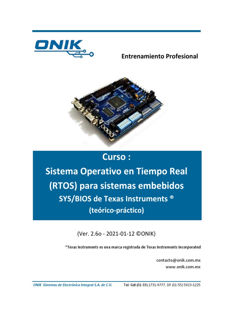 Curso ONIK - RTOS V2p6o | PDF | Hardware de la computadora | Bios