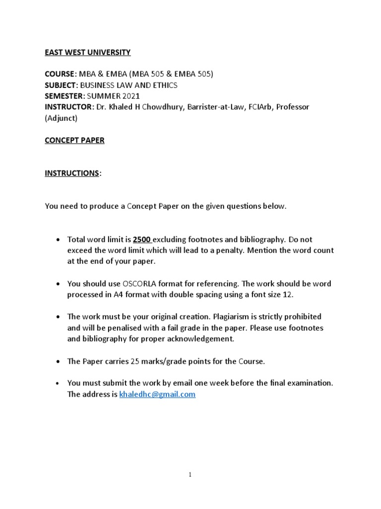 Ewu Summer 2021 Concept Paper | PDF